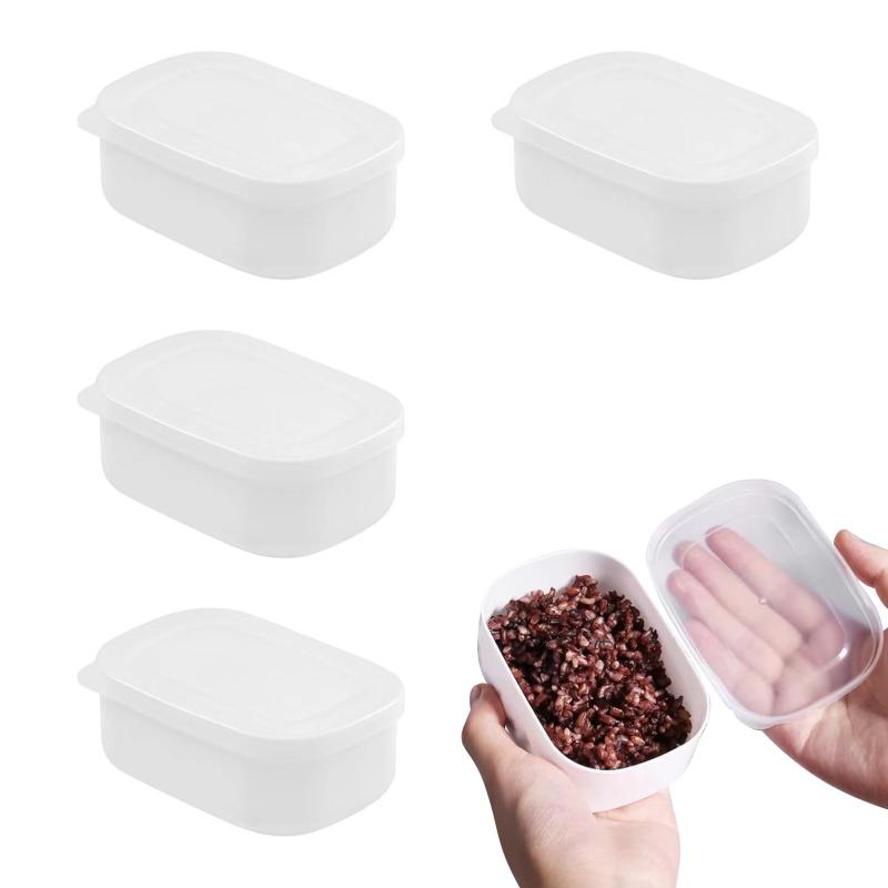 冷凍ごはん容器 (4個入り) 冷凍ご飯容器 電子レンジ 食洗機対応 ご飯 冷凍冷凍ごはん容器冷凍ごはん容器，毎日お弁当を持参する会社員や一人暮らしの方に最適。 一度に6日分のご飯を作り、冷蔵庫冷凍庫の野菜室に保存。 時短で便利。高品質の素材...