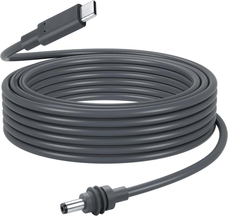 5m Starlink Mini USB-C - DC電源ケーブル PD100W入力 Type-C - DC5521バレルジャック変換 防水ケーブル Starlink Mini交換用優れた防水性能：Starlink Miniケーブルは高い防...