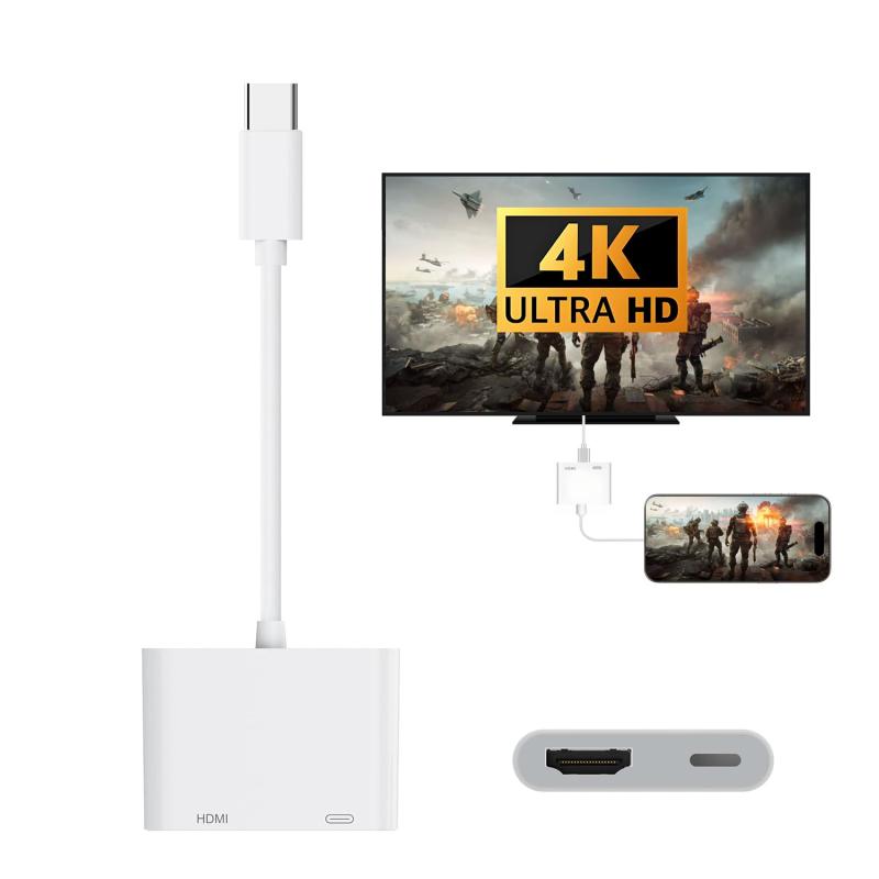 4K対応Neoronix USB Type C HDMI 変換アダプタ PD急速充電対応 2in1 映像出力 iPhone 16/15 Pro Max MacBook iPad Pro/Air Surface Switch対応 設定不要 挿...