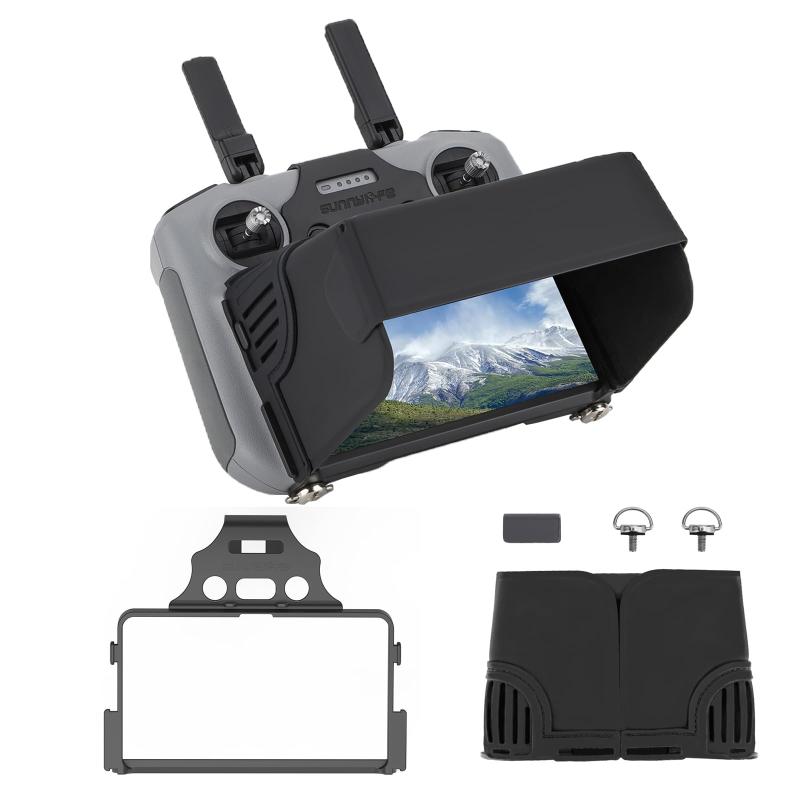 DJI RC 2専用 送信機用保護カバー フード 反射防止 シリコンカバー キズ防止 保護用 アクセサリー 各種 for DJI Mini 4 Pro/AIR 3対応 リモコンシリコンケース サンバイザー付き