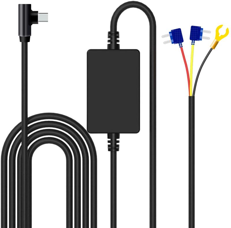 G810+ 4K 専用降圧ケーブル 代替シガー電源 24H駐車監視&amp;タイムラプス機能 TypeC端子 12V 24V対応 低電圧保護機能 注:専門性に関することなので、専門取付店での取付をお勧めします。カー黄線は15 a以上のヒュー...