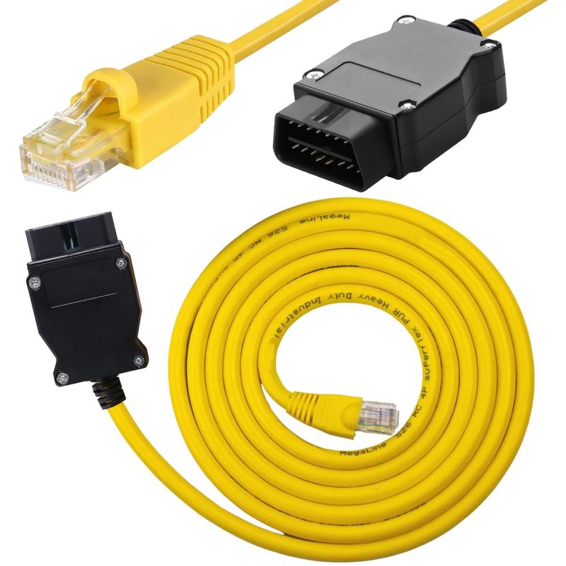OBD2 からイーサネット ケーブル、用BMW F シリーズ、G シリーズ コーディング用 ENET RJ45 ケーブル、E-SYS Icom アダプターと互換性あり、イーサネット RJ45 から OBDII インターフェイス カ幅広い用途...