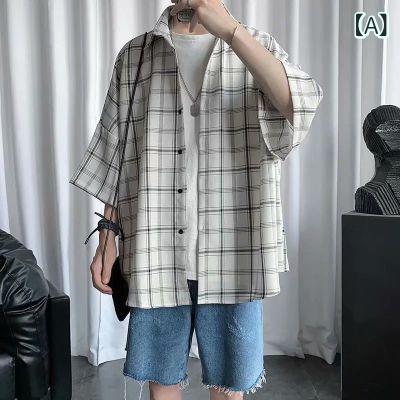 ・スタイル: 韓版・カテゴリ: シャツ・主な素材: 麻85%、ポリエステル・機能: 耐摩耗、ノーアイロン・袖丈: 七分袖・柄: 格子・厚み: 薄手・詳細: ツートーン・フィット: ルーズ・カラー展開: ホワイト・サイズ展開: M、L、XL、...