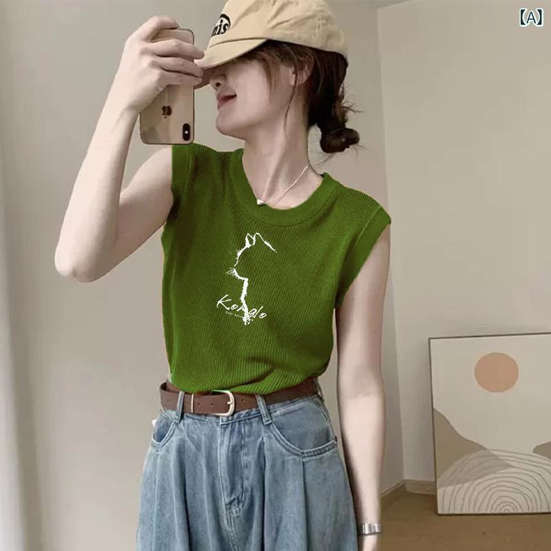 ・カテゴリ: Tシャツ・風・柄: 卡通动漫・袖丈: 無袖・ネックライン: 丸首・フィット: 通常・衣長: 普通(50-65cm)・カラー展開: 緑.南瓜色・サイズ展開: 均一