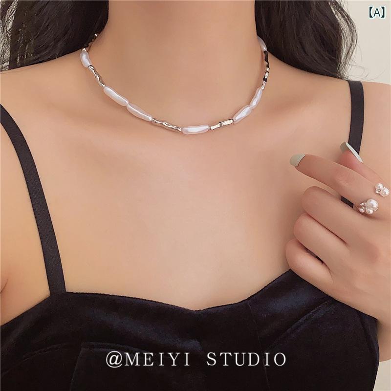 ・カテゴリ: ネックレス・スタイル: 清新甜美・主な素材: 淡水パール.黄銅・カラー展開: シルバー.ゴールド・対象: 女性