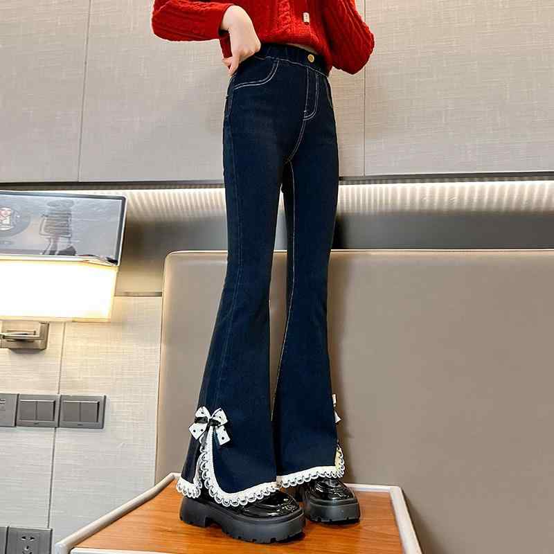 ・カテゴリ: ジーンズ・スタイル: 韓国・主な素材: 牛仔95%・パンツ丈: ロング・柄: 無地・カラー展開: 白花边开衩【喇叭裤】・要素: レース.可愛い.リボン.・厚み: 普通・対象: 女性・ウエスト: ハイウエスト・適合身長: 120...