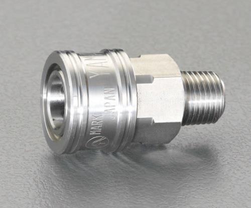 仕様：●型:中圧型●材質:SUS304●オーリング(NBR)●バルブレス構造●取付ねじ:R1-1/4”●常用圧力:3.0MPa●中圧型のプラグ、ソケットは同ねじサイズのみしか適合しません商品画像に関する注意事項：●画像に数字等の情報が入って...