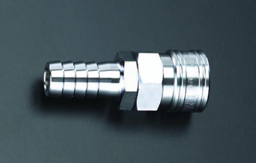 仕様：●型:40型●使用圧力:1.47MPa●エアー用●材質:鋼鉄(クロムメッキ)●適合品番:EA140DA-15・-16、DB-15・-16、DC-15・-16用●タケノコ径:21mm●適合ホース内径※:19mm●※適合ホース内径はホース...