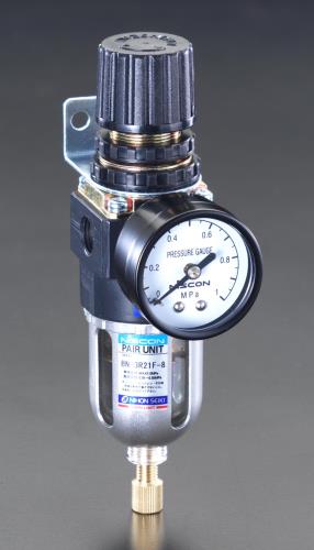 仕様：●メーカー:日本精器●型番:BN-3RT21F-8-GB●取付ねじ:Rc1/4”●呼び口径:8A●使用圧力:0~1.0MPa●設定圧力:0.05~0.85MPa●耐圧力:1.5MPa●使用流体:空気●ろ過度:5μm●ドレン貯液量:12...