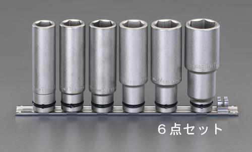 仕様：●メーカー:TONE●型番:HNV406LL●:6点●ソケットサイズ(6角):17・19・21・22・24・27mm●無電解メッキ仕上●差込角:1/2”●外径:26~39mm●全長:100mm●重量:2.3kg商品画像に関する注意事項...