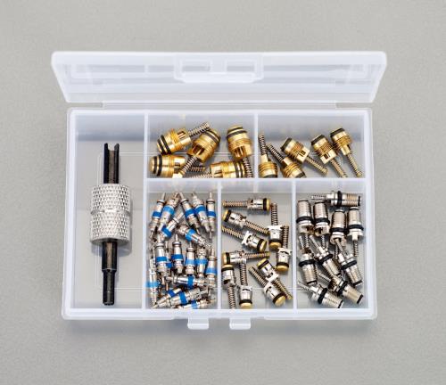 仕様：●メーカー:ロテックス(ROTEX)●型番:RP4305SC●セット内容:・1/4”&5/16”バルブコアリムーバー・スタンダード(R12他)バルブコア×20個・(日本車用)バルブコア×10個・(GM用)ラージバルブコア×5個・(Ea...