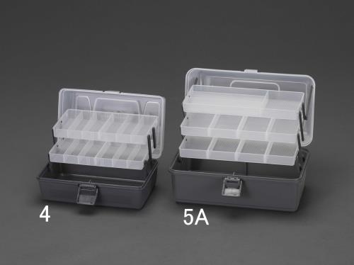 仕様：●メーカー:明邦化学工業(MEIHO)●商品名:キャビン2040●スライド式中皿付:2段●材質:本体:耐衝撃性コポリマー止具:ABS樹脂●サイズ(mm):305×190×140(H)●重量:0.76kg●中皿の仕切板は中央の1枚のみ取...
