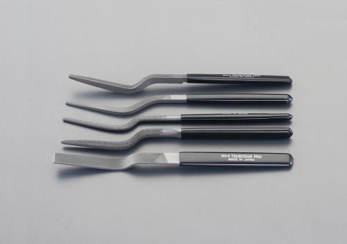 仕様：●:クランク形5本組(平・半丸・丸・角・三角)●全長:215mm●刃長:100mm●粗さ:中目●材質:合金工具鋼(SKS-8)●曲げ角:20R●形状(mm):平:11×3.5半丸:12×3.8丸:φ5.5角:5.5三角:9●総重量:2...