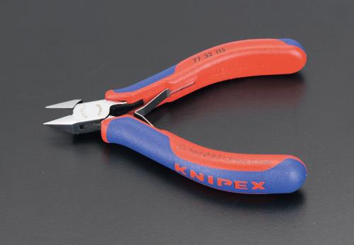 仕様：●メーカー:KNIPEX(クニペックス)●型番:7732115●テーパー●全長:115mm●ハンドル:コンフォート●仕上げ:鏡面磨き●刃硬度:HRC62●バネ付●切断能力(mm):軟線:0.3~1.3、中硬線:1.2、硬線:0.5●刃...