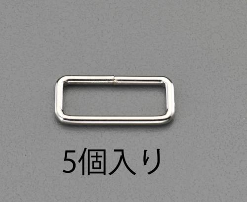 仕様：●適用バンド幅:25mm●サイズ:16.5×32.3mm●内寸:11×27mm●線径:2.6mm●重量:3.4g●材質:鉄(ニッケルメッキ)●用途:平バンド用金具●入数:5個商品画像に関する注意事項：●※5個入●画像に数字等の情報が入...