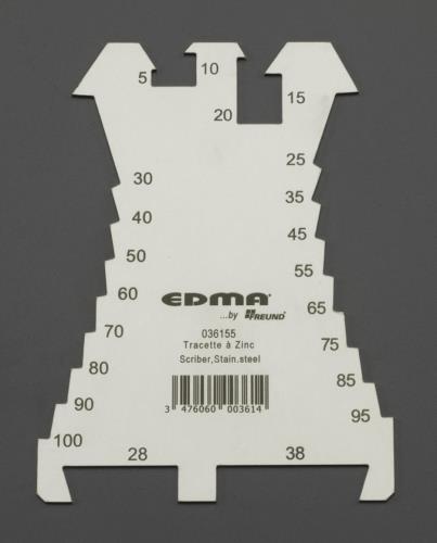 仕様：●メーカー:EDMA(エドマ)●型番:036155●スケール付で正確なけがき作業が行えます。●材質:ステンレス●5~100mmのスケール付(5mm毎)●全長:250mm商品画像に関する注意事項：●画像に数字等の情報が入っている場合は、...