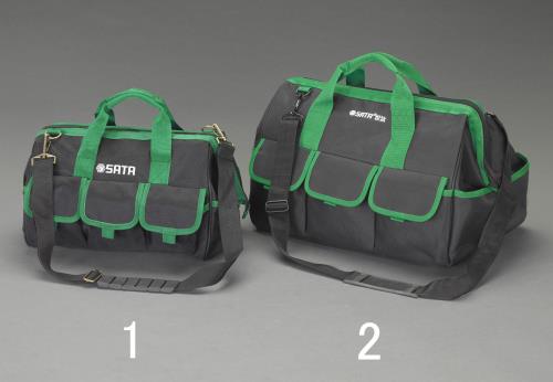 仕様：●メーカー:SATA●型番:95183●材質:ポリエステル(900デニール)●ショルダーベルト付●内側ポケットは補強付きで、工具を豊富に収納できます。●サイズ(mm):360×300×230(H)商品画像に関する注意事項：●画像に数字...