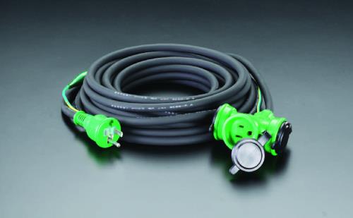 仕様：●メーカー:日動工業●型番:PPTW-20E●電線許容電流:22A●電線仕様:SVCT2.0mm2×3心●コンセント定格:15A・125V (1500W)●コンセント数:3個●コード長:20m●防雨キャップ付●ポッキンプラグ付商品画像...