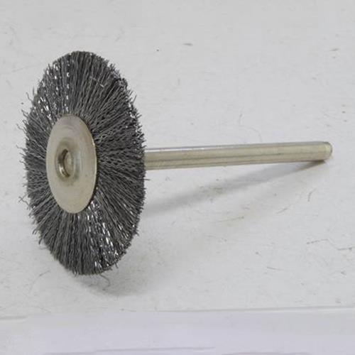 仕様：●軸径:3mm●材質:ナイロン●ブラシサイズ:外径:28mm線径:0.13mm●全長:約45mm●高さ:約4mm●最大回転数:25000rpm商品画像に関する注意事項：●画像に数字等の情報が入っている場合は、　品番末尾が対象商品の画像...