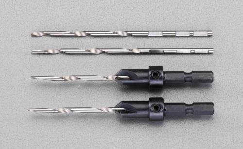 仕様：●: 座掘りビット×2 下穴用錐×4 専用レンチ×1●材質:座掘りビット:鉄鋼45C 錐:ハイス鋼●対応ビス長さ:50~75mm●サイズ:全長101~125mm 座掘りビット:φ9.4×53mm 錐:φ3×97mm 六角シャンク:6....