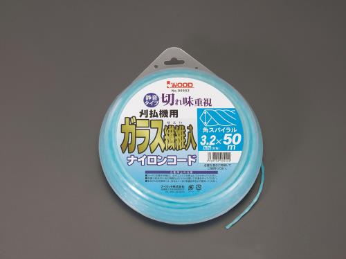仕様：●メーカー:アイウッド●型番:90552●ガラス繊維+ナイロンの複合素材で切断能力に優れます。●スパイラル形状で静音性がアップ●ナイロンコード(スパイラル):3.2mm×50m●適合ナイロンコードカッター:EA898R-1~-12商品...