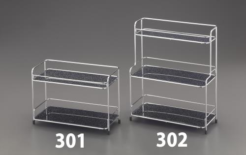 仕様：●メーカー:アスベル(ASVEL)●商品名:フォルマ●耐荷重:2kg(1段あたり)●材質:本体:スチール(クロムメッキ)、棚板:AS樹脂●収納高さ:下段:135mm、中段:130mm●サイズ:290(W)×130(D)×339(H)m...