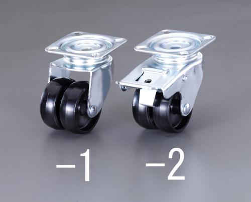 仕様：●仕様:自在●ストッパー有無:無し●ベアリング:プレーンベアリング●材質:金具:スチール、車輪:プラスチック●耐荷重:70kg●車輪径×幅:φ50mm×(17mm×2)●全高:78mm●プレートサイズ:60×60mm●偏心:26mm●...