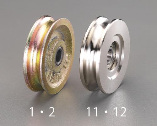 仕様：●メーカー:スリーエッチ●型番:V75●車径(A):75mm●サイズ:B:21mm、C:20mm、D(軸径):12mm、G:12mm●使用ロープ径:~10mm●材質:スチール●軸受:メタル●滑車の交換用部品です。●高速回転には不向きで...