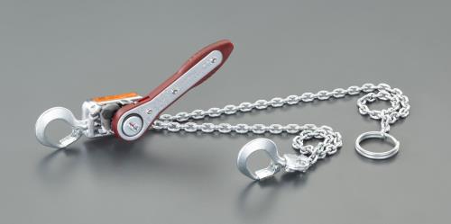 仕様：●使用荷重:0.1t●最大巻取長:1m●重量:0.8kg●フック口開き:13mm●手巻力量:16kg●フック間最小距離:190mm●ロードチェーン:線径:3.0mm、掛数:1●ラチェット式で、使い易く安全です。●遊転ツマミで、揚程を瞬...