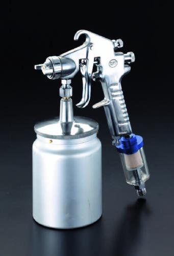 仕様：●カップ容量:600ml●使用圧力:0.34MPa●吐出し空気量:180L/min●ノズル径:1.5mm●取付ねじ:G(PF)1/4”●重量:740g●使用コンプレッサー:0.75~1.5kw●カップ径:φ95×120mm(アルミ製)...