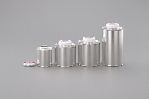 仕様：●容量:80cc●サイズ:φ55×60(H)mm●口内径:φ25mm●材質:ブリキ(スチール)●入数:10個●塗料・オイル・シンナーに対応しています。●塗料・オイル・シンナー以外の内容物については、お客様でテストして判断して頂くしかご...
