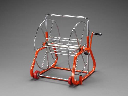 仕様：●メーカー:マーベル(MARVEL)●型番:E-9402●用途:ロープの収納・運搬に●ロープ収納目安:φ12mm×250mφ14mm×200mφ16mm×150m●リールサイズ:φ480×320mm●フレームサイズ:480×480×7...