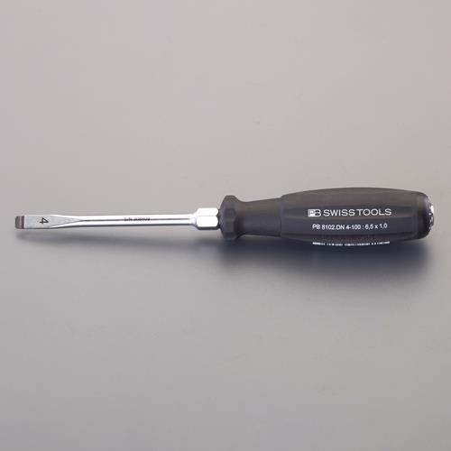 仕様：●メーカー:PB SWISS TOOLS●型番:PB 8102.DN4-100●刃幅×刃厚(mm):6.5×1.0●軸径(mm):6●軸長(mm):100●貫通柄の為、ハンマーで叩けます。●手元六角付●手が濡れていても滑らないグリップ...