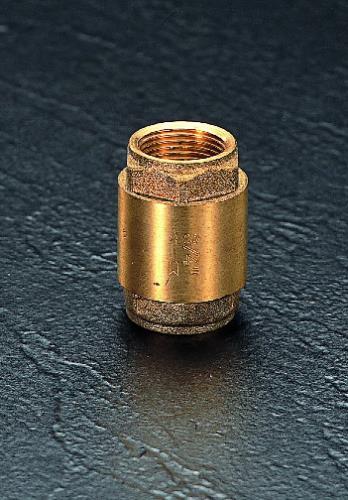 仕様：●ねじサイズ…1/2”PF●長さ…47.5mm●耐圧…1.6MPa●材質…本体：真鍮スプリング：ステンレスパッキン：ニトリルゴム●耐熱温度…100℃まで●適応流体…水●重量(g)…100●本商品は、一方向の水の流れを遮断するものです。...
