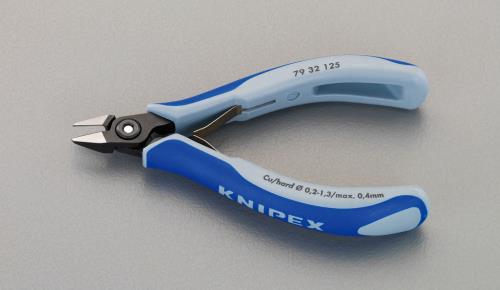 仕様：●メーカー:KNIPEX(クニペックス)●型番:7932125●全長:125mm●切断能力:軟線:φ0.2~1.3mm、中硬線:φ0.7mm、硬線:φ0.4mm●刃硬度:HRC64●斜刃(切断面は小さな傘状)●バネ付●ハンドル:コンフ...