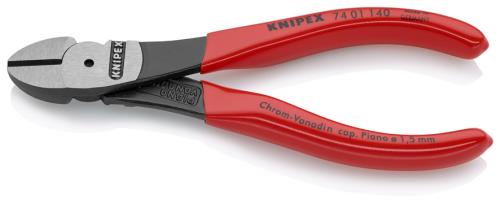 仕様：●メーカー:KNIPEX(クニペックス)●型番:7401140●ハンドル:プラスチックコーティング●仕上げ:磨き●刃硬度:HRC64●全長(mm):140●切断能力(mm):中硬線:3.1、硬線:2.0、ピアノ線:1.5商品画像に関す...