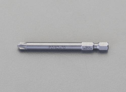 仕様：●メーカー:Wera●型番:059897●商品名:855/4PZ/S●六角シャンク:1/4”●サイズ:#2●全長(mm):70●軸径(mm):6●重量(g):15●材質:合金鋼●主に配電盤等の電機用品に用いられている特殊な形状のねじ山...