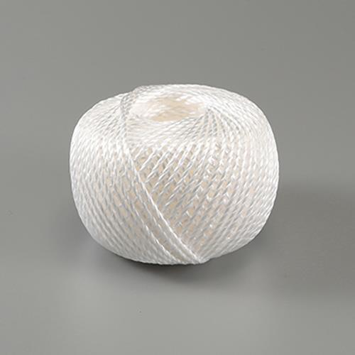 仕様：●径:φ3mm●長さ:100m●色:白●材質:ポリプロピレン●1巻外寸(mm):φ135×95●2本より、溶着なしタイプ●軽量な結束や荷造りに。●よりを戻せば吊るし柿用ロープにも使用できます。商品画像に関する注意事項：●画像に数字等の...