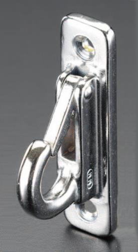 仕様：●奥行×高さ:34×70mm●幅:17.5mm●開口:9mm●使用荷重:15kg●穴径:4.2mm●材質:SUS304●仕上:電解研磨仕上げ●重量:71g●取付ねじ無し●平面にジャストフィットします。商品画像に関する注意事項：●画像に...