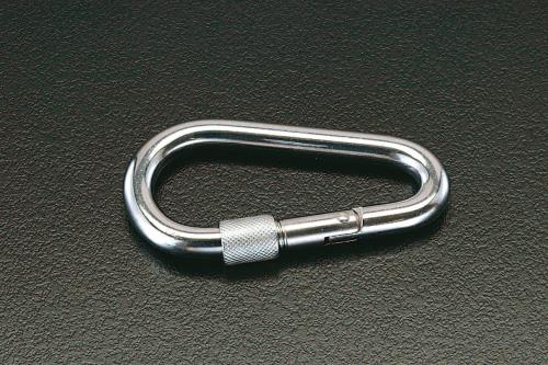 仕様：●内寸:53×21mm●線径:6mm●開口:8mm●使用荷重:100kg●材質:SUS304●サイズ(mm):D:6、L:64、W:33、S:8●重量:35g商品画像に関する注意事項：●※サイズ詳細は、エスコ寸法図を参照下さい。●画像...