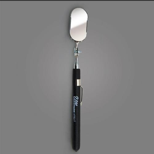 仕様：●ミラー径:25×50(楕円)mm●倍率:等倍●シャフト長:134~718mm●重量:170g●材質:ミラー:ガラス、ミラー受け:ステンレスハンドル:樹脂、シャフト:ステンレス●クリップサイズ:約5×30mm●ボールジョイントで360...