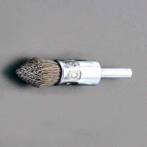 仕様：●ブラシ径:10mm●線径:0.3mm●毛丈:25mm●最大回転数:3,000rpm●軸径:6mm●材質:ステンレス(SUS304)●全長:70mm●用途:隅、狭い箇所、パイプ内側等のサビ、バリ取りに。●半硬程度(1/2H)に冷間引線...