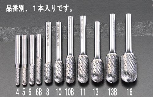 仕様：●軸径:6mm●刃径:10mm●刃長:19mm●全長:65mm●入数:1本入り●重量:31g●材質:タングステンカーバイド製●目の種類:ダイヤ目:多目的タイプ。高い研削力によるスムーズな作業性。切りカスが細かいので回転が鈍りません。●...