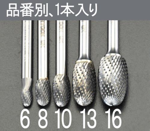 仕様：●軸径:6mm●刃径:16mm●刃長:25mm●全長:70mm●材質:タングステンカーバイト●適合材質:鉄、一般鋼、鋳鉄、銅●刃形状:d-max/コースカット●入数:1本入り●d-maxカットは刃の構造が強く、より力強いバリ取りに効果...