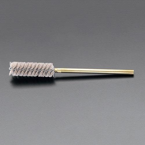 仕様：●ブラシ径:10mm●ブラシ長:30mm●全長:130mm●軸径:6mm●粒度:#320●材質:毛:砥粒入りナイロン軸:真鍮●最大回転数:1,000rpm●右回転専用●毛材を芯線で捻じることにより、線材を固定しています。●他のブラシの...