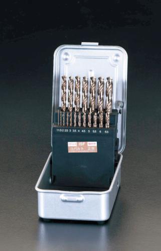 仕様：●19本組セット サイズ:1.0~10.0mm(0.5mmとび) 各1本入り●材質:HSCO-M42(高コバルトハイス)●ケースサイズ:155×105×25mm●重量:700g●先端角:120°●スチールケース入り●クロス&ポイントシ...