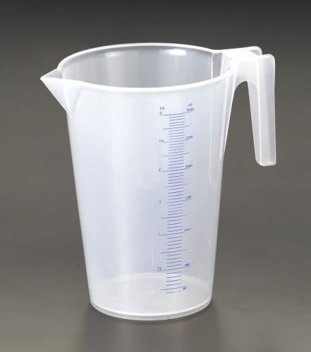 仕様：●容量:3L●目盛単位:300mlを下限とし、50ml●サイズ(mm):170×235×240(H)●材質:ポリプロピレン●耐熱温度:-20~100°C●重量:258g●目盛付●オイル・薬品の計量にご使用下さい。●同じ容量同士で積み重...