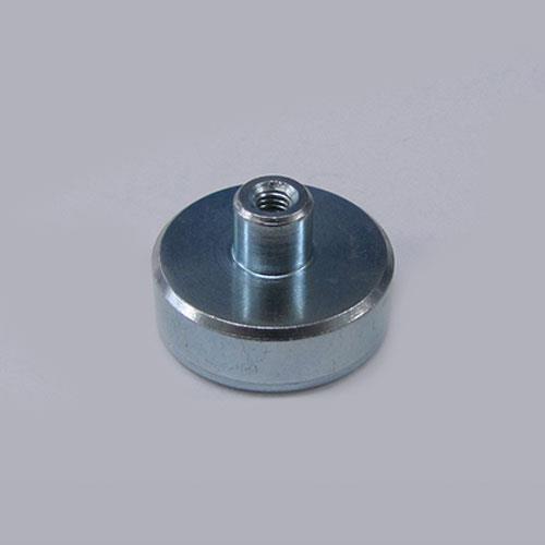 仕様：●直径:20mm●厚み:6mm●全高(ネジ穴込):13mm●ねじ受外径:8mm●ネジサイズ:M4●重量:16.5g●吸着力:90N(9.0kgf)●使用温度:200°C以下●材質:サマリウムコバルト磁石、軟鋼(亜鉛メッキ)●雌ねじ付き...