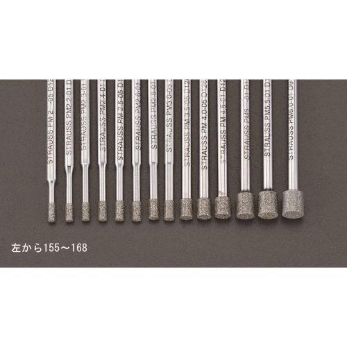 仕様：●刃径:2.0mm●刃長:5mm●全長:55mm●粒度:電着ダイヤモンド#140●軸径:3.0mm●形状:シリンダー●ボラゾン(CBN)砥粒付●切れ味がよく、砥粒が長持ちします。商品画像に関する注意事項：●画像に数字等の情報が入ってい...