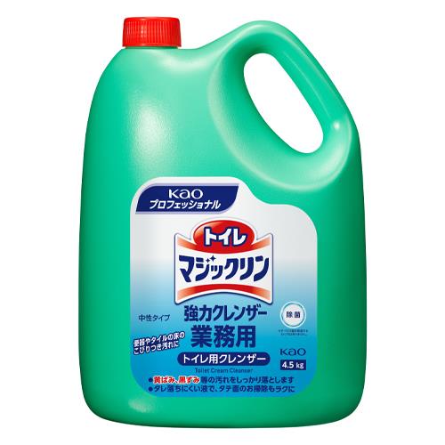 仕様：●メーカー:花王プロフェショナル●商品名:トイレマジックリン 強力クレンザー業務用●内容量:4.5L(業務用)●入数:4個●液性:中性●成分:界面活性剤(2%、アルキルグルコシド)、研磨剤、安定化剤●使用量の目安:100cm2あたり0...